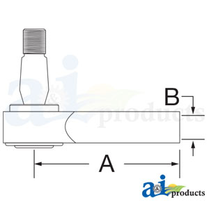 Tie Rod End Outer, Steering Cylinder, LH / RH A-RE217819 - Tired Iron ...