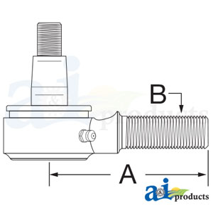 Tie Rod End, Outer, RH A-SBA334800641 - Tired Iron Tractor Parts