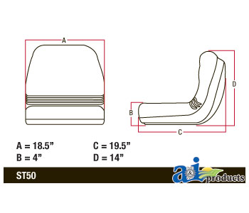 SEAT - DEERE AM123666 DLX HIGH BACK SEAT A-B1AM123666 - Tired Iron ...